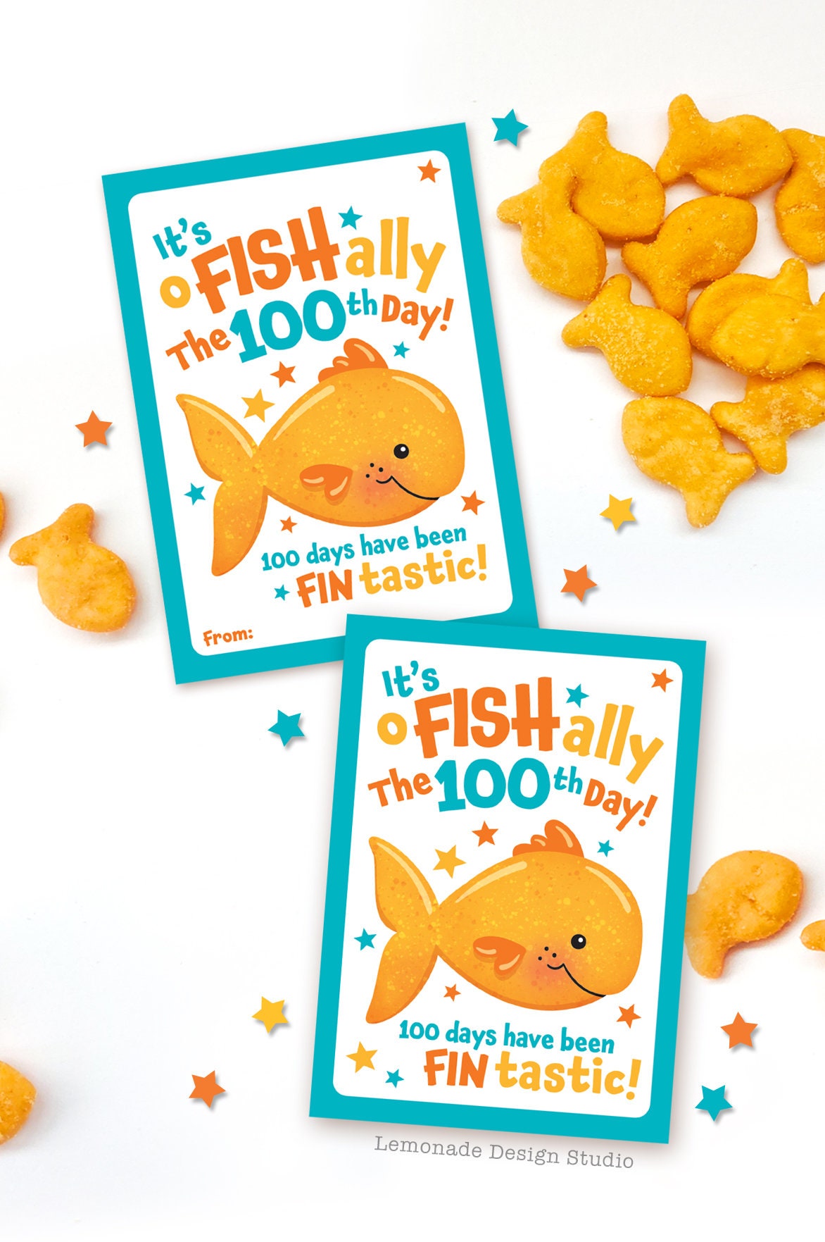 100 Days of School Printable Snack Tags for Students Happy 100th Day of ...