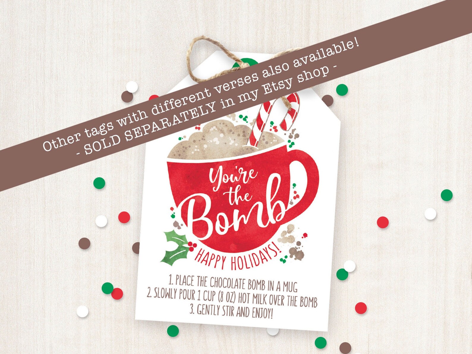 Printable Hot Chocolate Bomb Tags Printable Hot Cocoa Bomb - Etsy