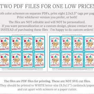 HALF BIRTHDAY Printable Treat Tag for Crispy Rice Treats Classroom ...