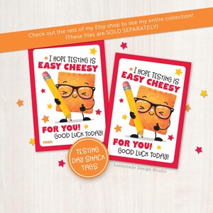 Printable Muffin Tags Testing Day Treat Good Luck Classroom Treat Bag ...