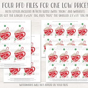 PRINTABLE Christmas Coffee Gift Tags, Teacher Gift Tags Teacher ...