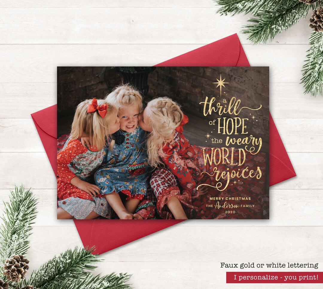 Thrill of Hope Christmas Card Religious Holiday Card Christian - Etsy
