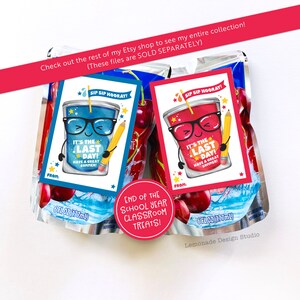 Printable Testing Day Tag Classroom Treat Tag Juice Pouch Label Good ...
