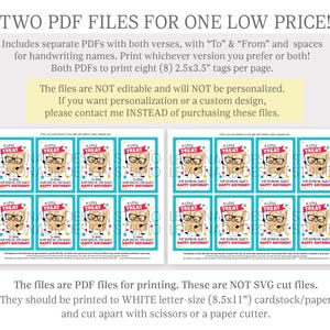 Printable Happy Birthday Treat Tag for Crispy Rice Treats Birthday Card ...