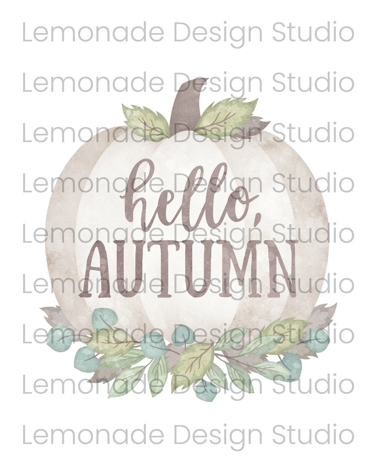 Hello Autumn Sign PRINTABLE Farmhouse Fall Decor Pumpkin | Etsy