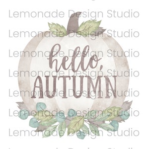 Hello Autumn Sign PRINTABLE Farmhouse Fall Decor Pumpkin - Etsy