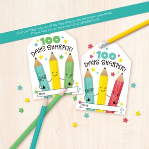 100 Days of School Printable Snack Tags for Students Happy 100th Day of ...