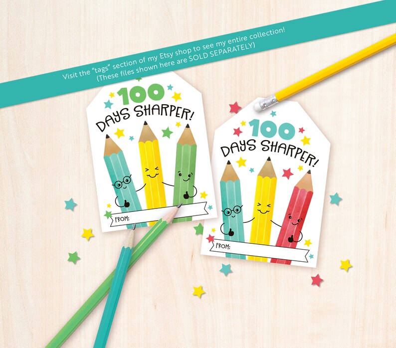 100 Days of School Printable Snack Tags for Students Happy 100th Day of ...