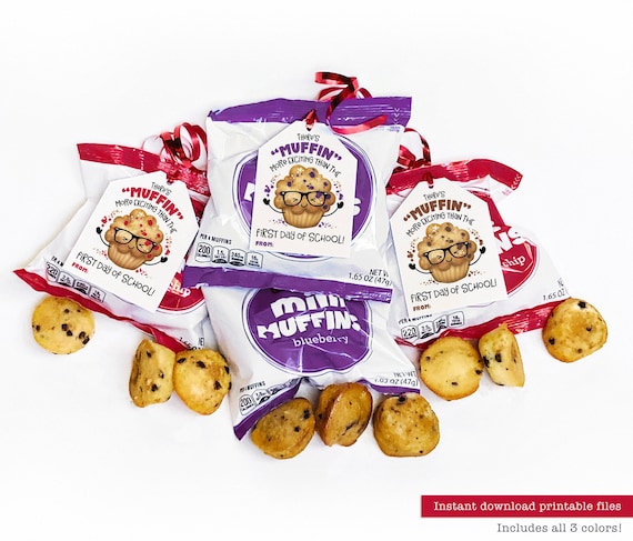 Printable Back to School Gift Tags for Students Snack Tag Classroom ...