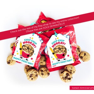 Printable First Day of School Classroom Treat Tag Berry Fruit Snacks ...