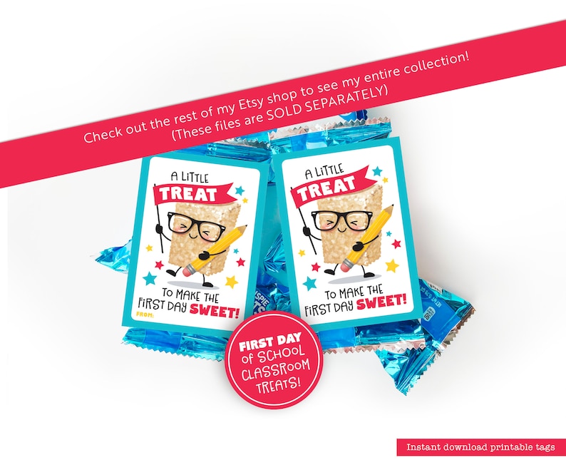 Back to School Printable Treat Tag From Teacher Welcome Students Open ...