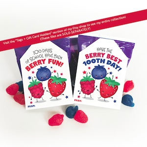 Printable 100th Day of School Tags for Students Snack Tag Classroom ...