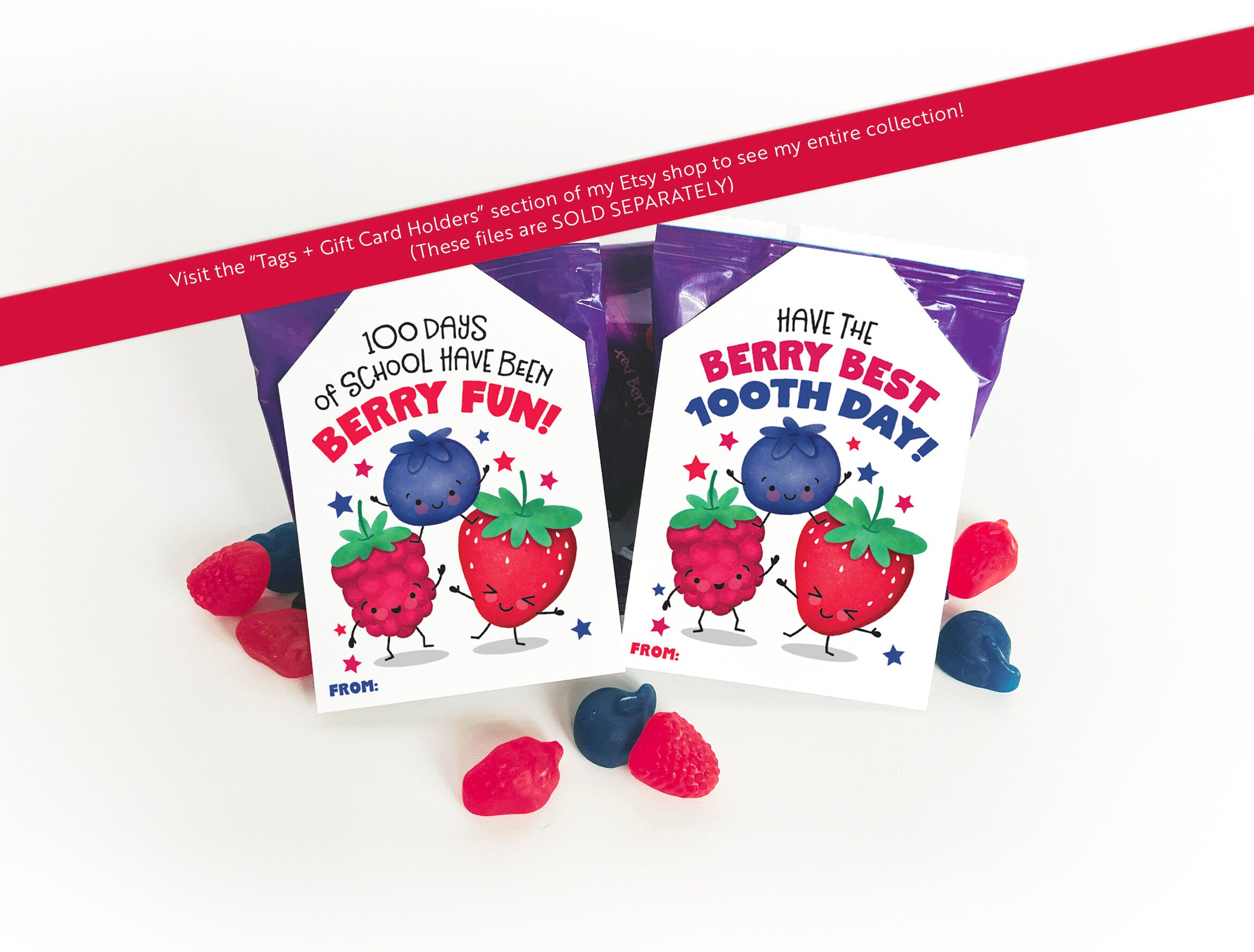 Printable 100th Day of School Tags for Students Snack Tag Classroom ...