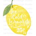 Lemon Decor PRINTABLE Lemonade Sign, Lemonade Stand Sign, Fresh ...