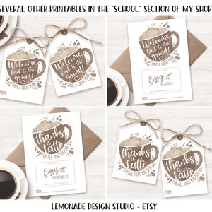 Back to School Teacher Gifts Printable First Day of School Gift Tag ...