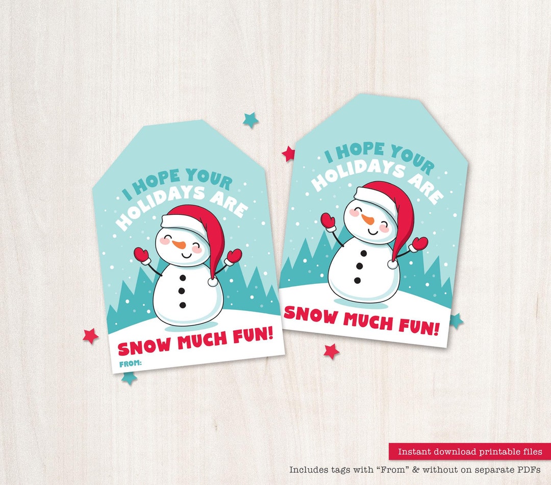 Printable Snowman Treat Tags Classmates Snowball Cake Tags Holiday ...