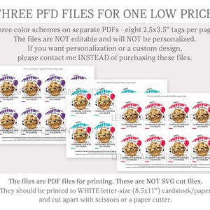 Printable Birthday Treat Tag Classroom Treat Bag Mini Muffins Snack ...