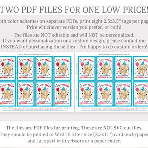 Printable Birthday Treat Tag for Crispy Rice Treats Classroom Birthday ...