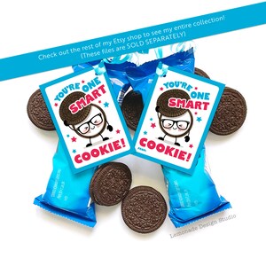 Printable Cookie Birthday Treat Tag Classroom Treat Bag Tag Chocolate ...