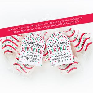 Printable Christmas Treat Tag Classroom Christmas Tree Snack Cake Tag ...