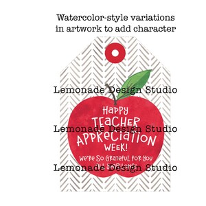 Teacher Appreciation Gift Tag PRINTABLE End of Year Teacher Gift ...