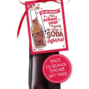 Printable Teacher Back to School Gift Tags Soda Tags Teacher Gift From ...