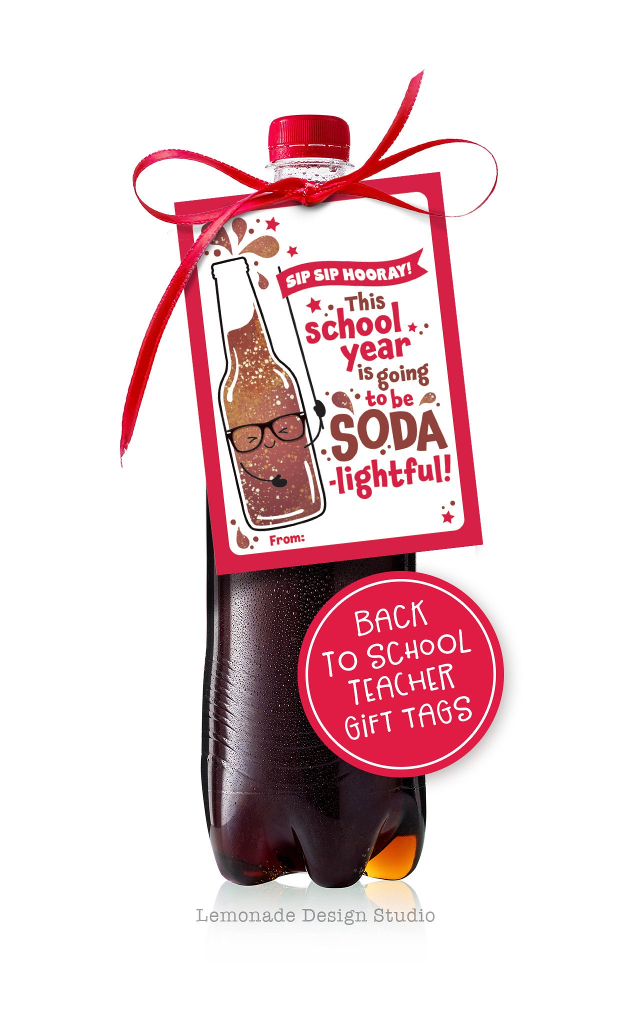 Printable Teacher Back to School Gift Tags Soda Tags Teacher Gift From ...