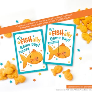 Printable First Day of School Tag Classroom Snack Tag Gold Fish ...
