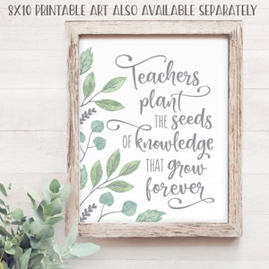 PRINTABLE Teacher Appreciation Gift Tags, Teacher Thank You Card ...