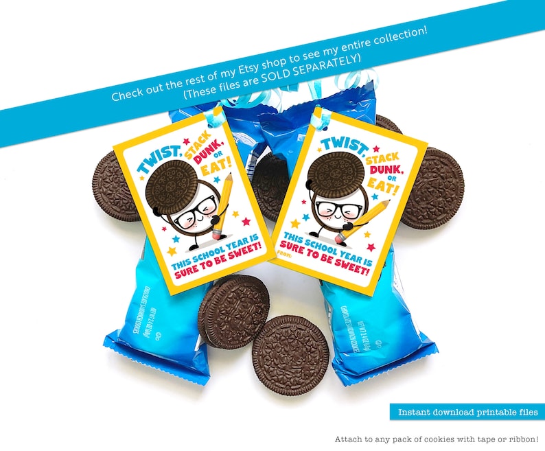 Back to School Printable Treat Tag From Teacher Welcome Students Open ...