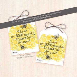 Teacher Appreciation Gift Tag Thank You for Beeing Teacher Printable ...
