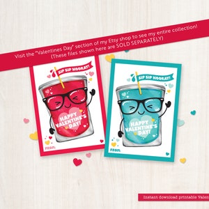 PRINTABLE Valentines for Kids Printable Valentine Treat Bag Toppers ...