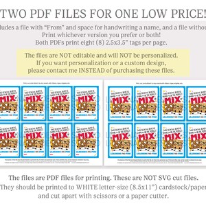 Printable Back to School Snack Mix Tags Classroom Treat Tag Pretzel Mix ...