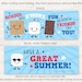 PRINTABLE End Year Gift Tags, Smores Tags, S'mores Favor Tags, Summer ...