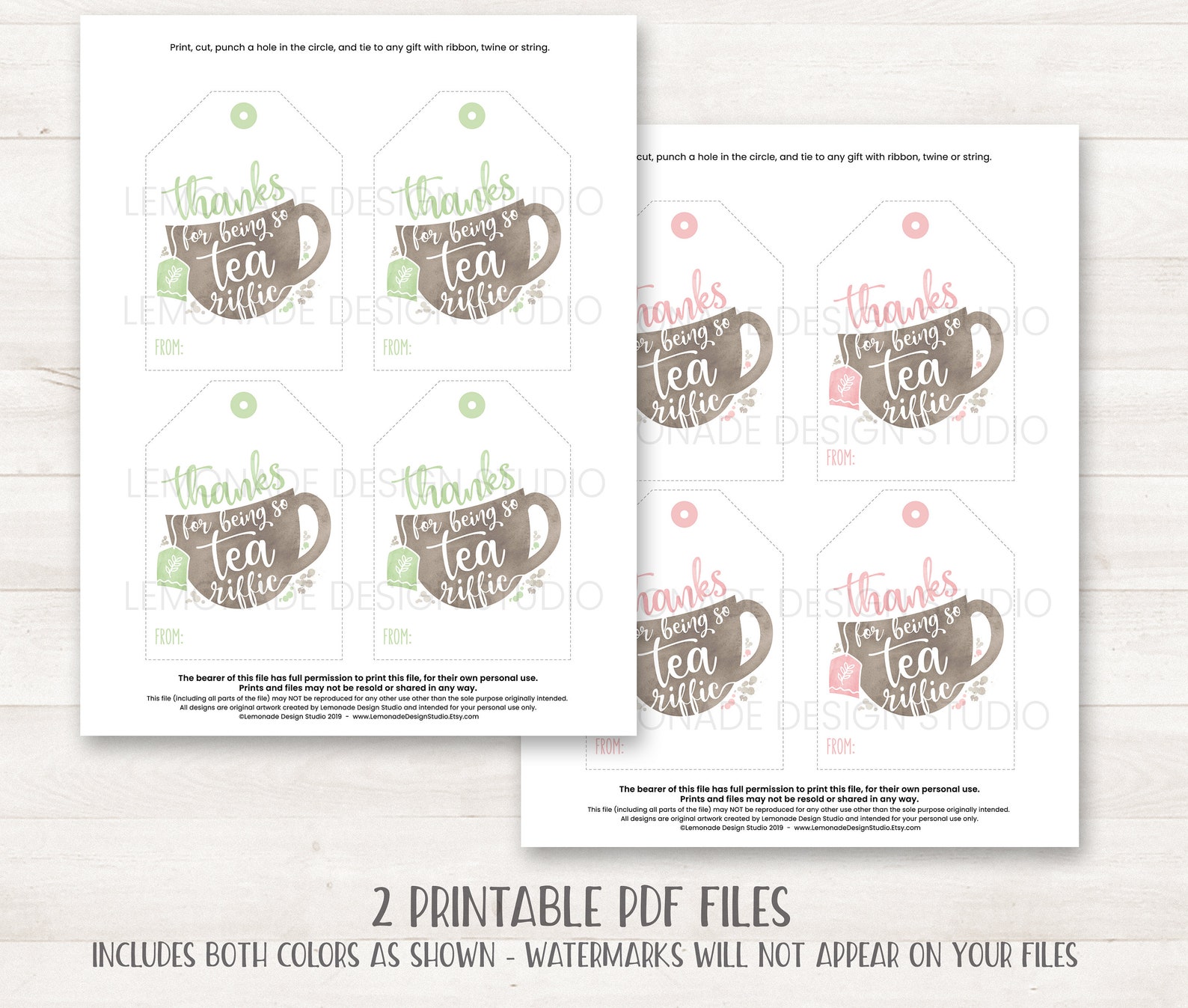 PRINTABLE Teacher Gift Tags Teacher Appreciation Tea Gift - Etsy