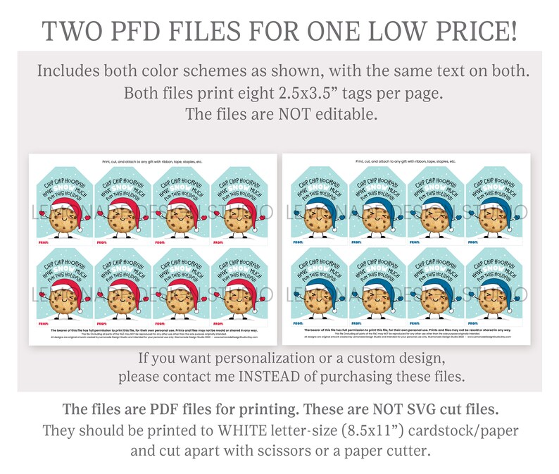 Printable Holiday Treat Tags Classroom Treat Bag Christmas - Etsy