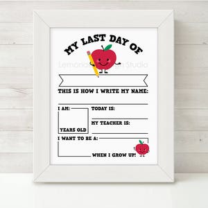 PRINTABLE Last Day of School Sign Instant Download Printable Back to ...