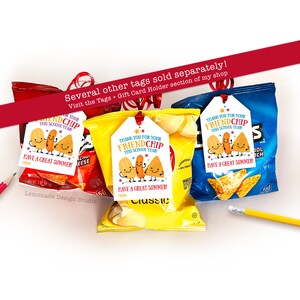 Printable Snack Tag Classroom Treat Tag Good Luck Gift Chip Bag Tag ...