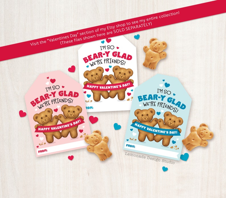 Kids Valentines Cards Muffin Valentine Tags Printable - Etsy