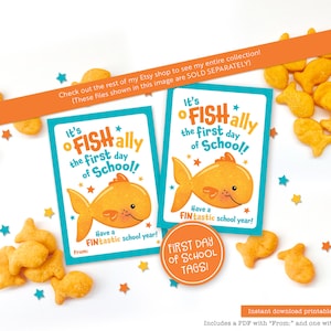 BACK to SCHOOL - O Fish Ally Kindergarten - 4th Grade Goldfish Tags ...
