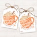 Pumpkin Spice Gift Tags PRINTABLE Fall Gift Tags Fall Favor Tag Teacher ...