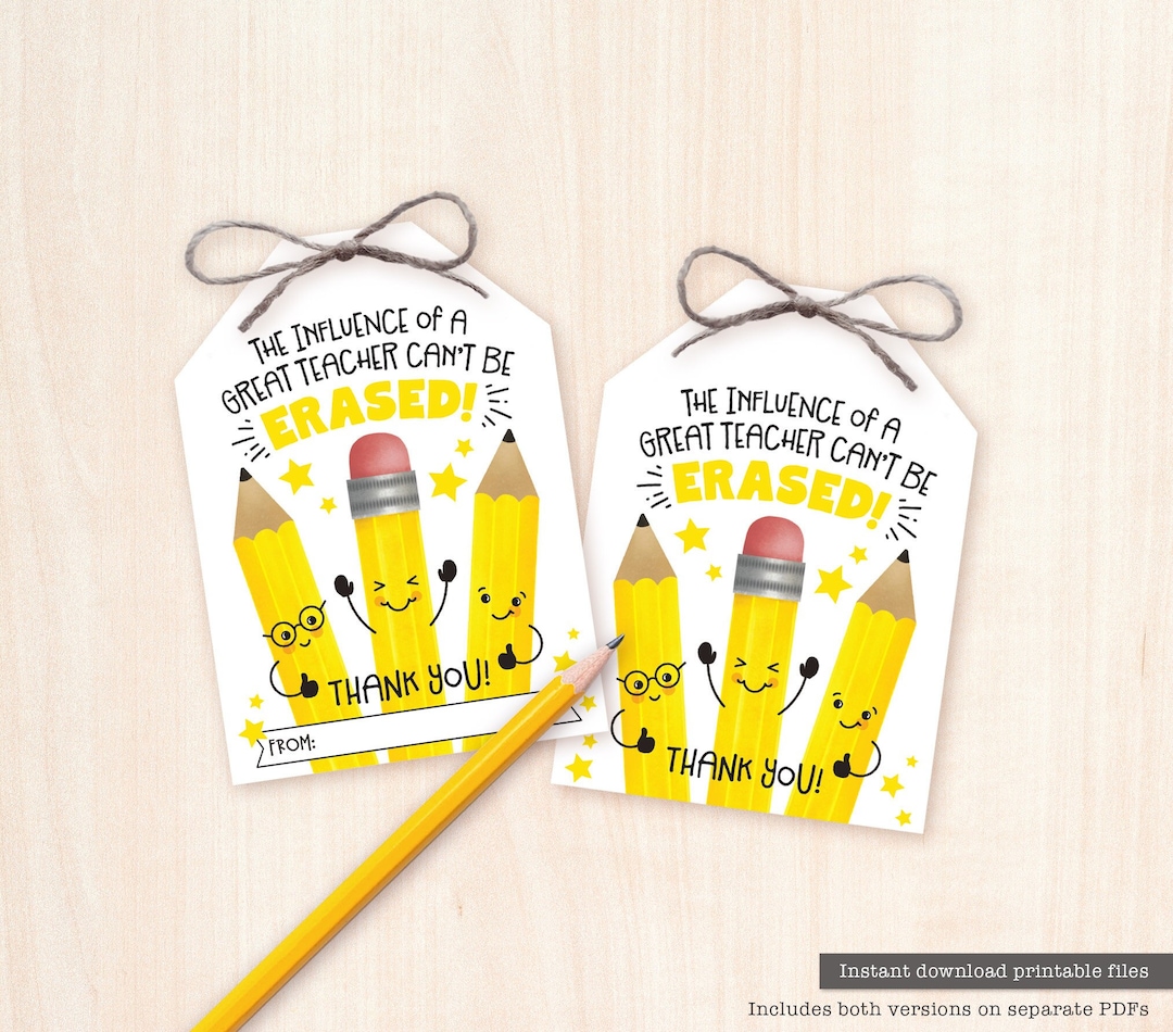 End of Year Teacher Gifts Printable Teacher Appreciation Week Gift Tag ...