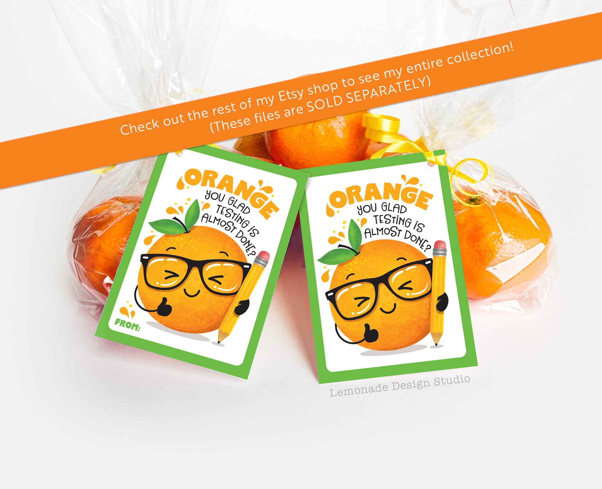 Printable Orange You Glad We're Friends Tag Mandarine Oranges Cuties ...