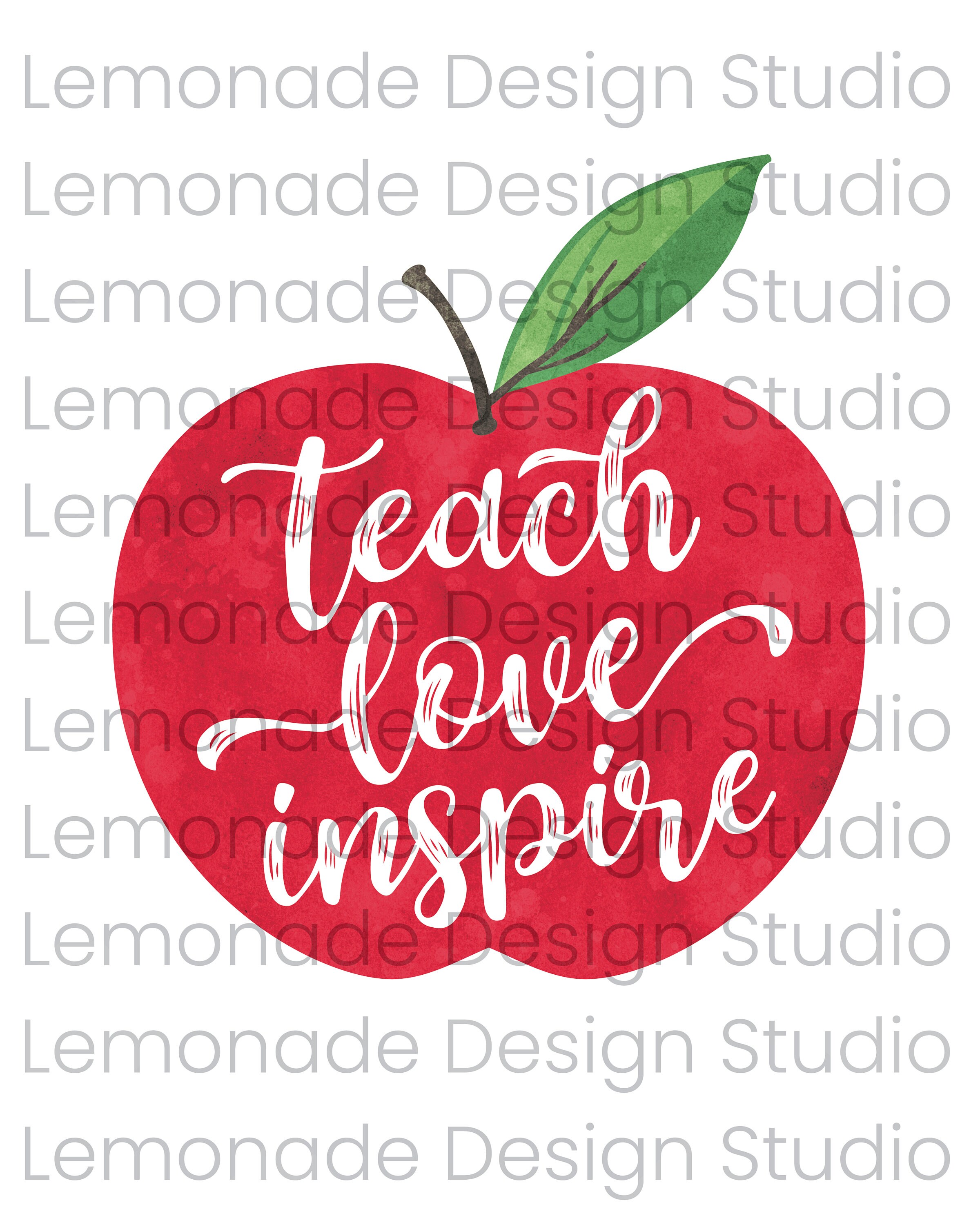 Printable Back to School Teacher Gifts Teach Love Inspire | Etsy