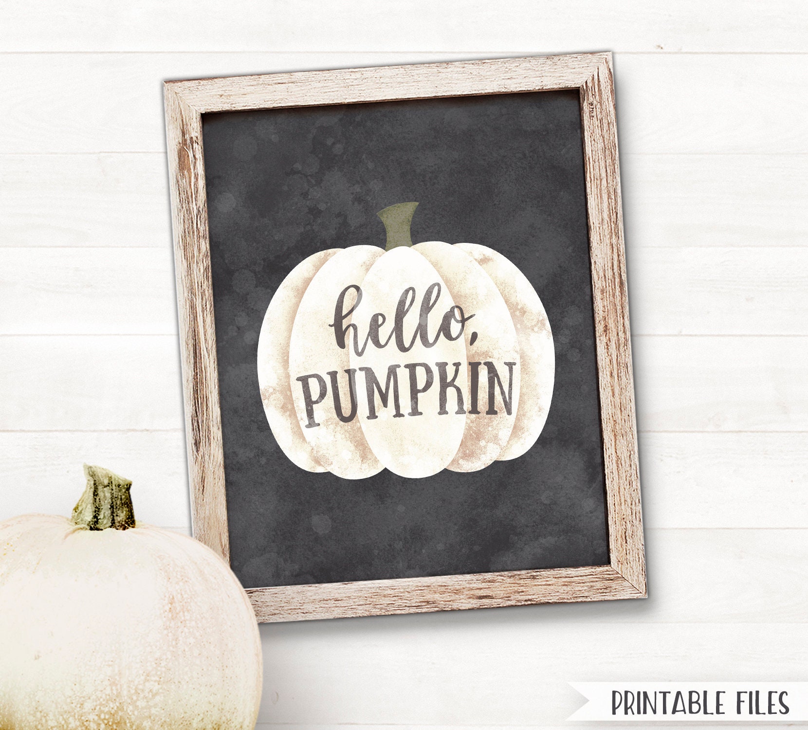 Hello Pumpkin Sign PRINTABLE Farmhouse Fall Decor Farmhouse | Etsy