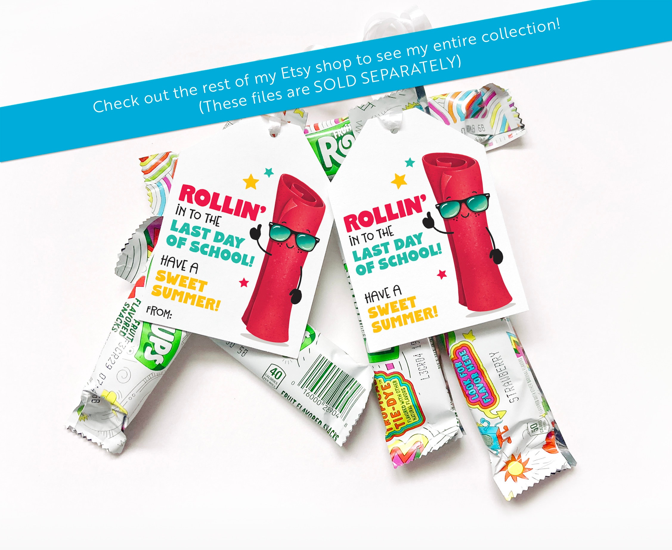 Printable Good Luck Treat Tag Fruit Rolls Fruit Snack Roll Ups Tags ...