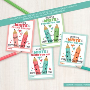 PRINTABLE Strawberry Valentine's Day Cards for Students or Teachers ...