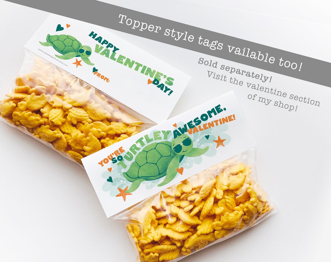 PRINTABLE Turtle Valentine's Cards for Kids Turtle | Etsy