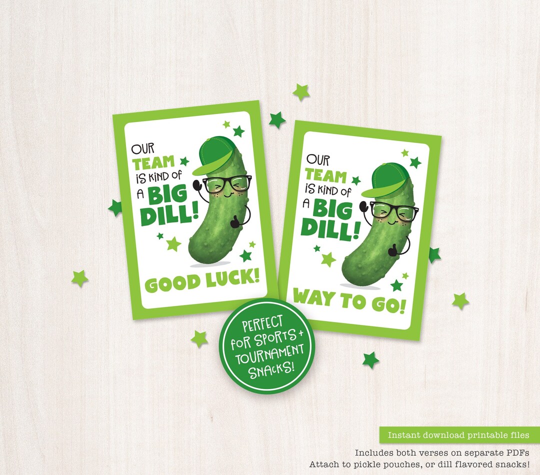 Printable Team Snack Tag Team Big Dill Pickle Sports Tournament ...
