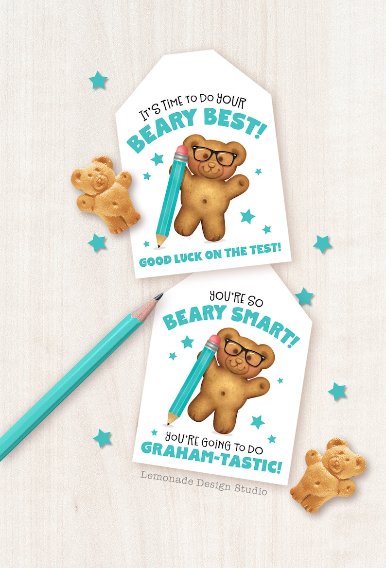 Printable Snack Tag Classroom Treat Tag Good Luck Gift Testing Day Test ...